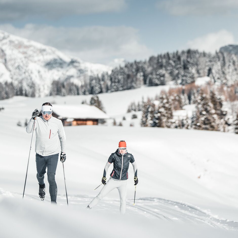 Langlaufen auf der Seiser Alm – sonnig, weit & einzigartig