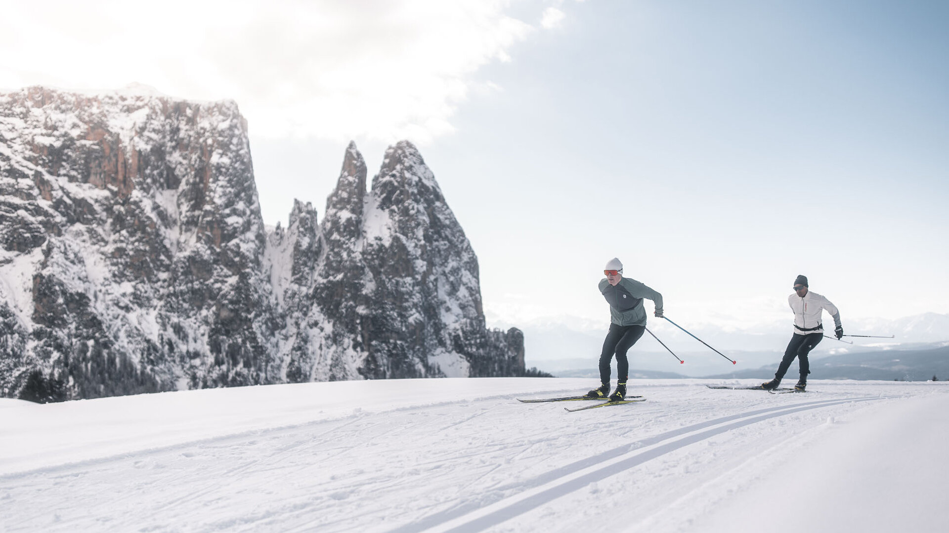 Langlaufen auf der Seiser Alm – sonnig, weit & einzigartig